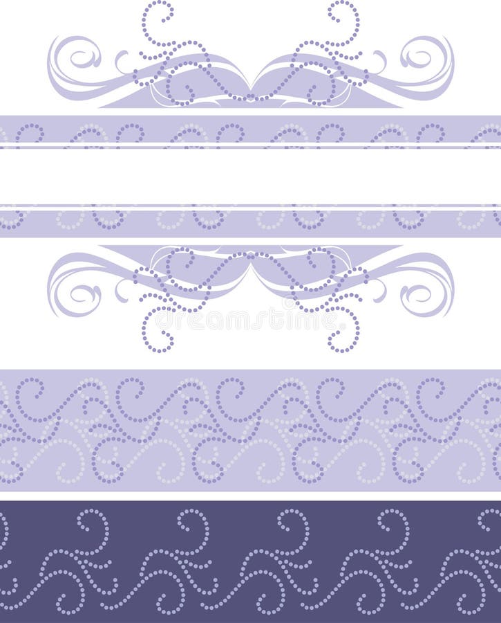 Light Violet Ornamental Borders for Design Stock Vector - Illustration ...