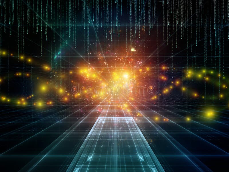 Light of Virtual Space stock illustration. Illustration of science ...