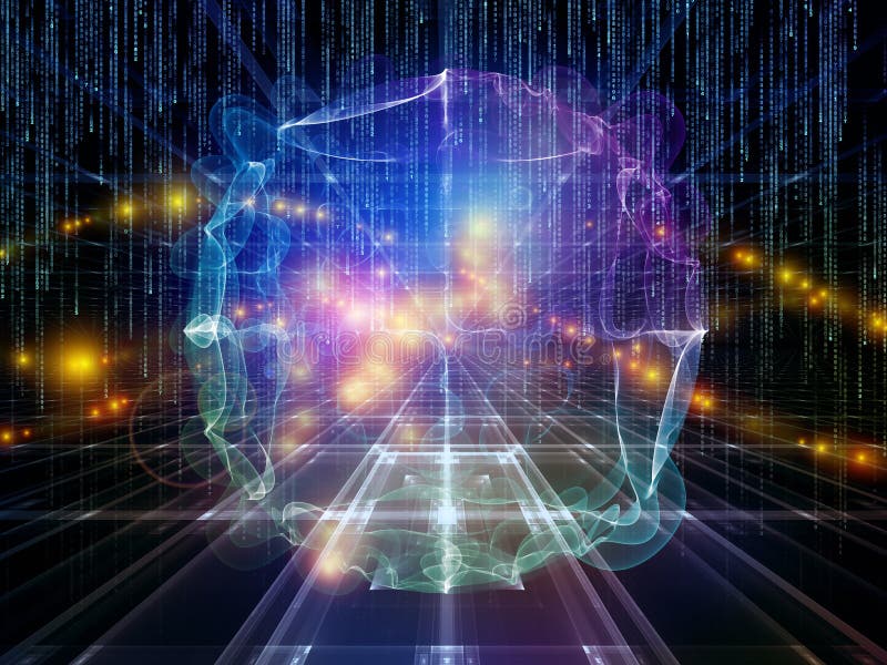 Light of Virtual Space stock illustration. Illustration of geometry ...