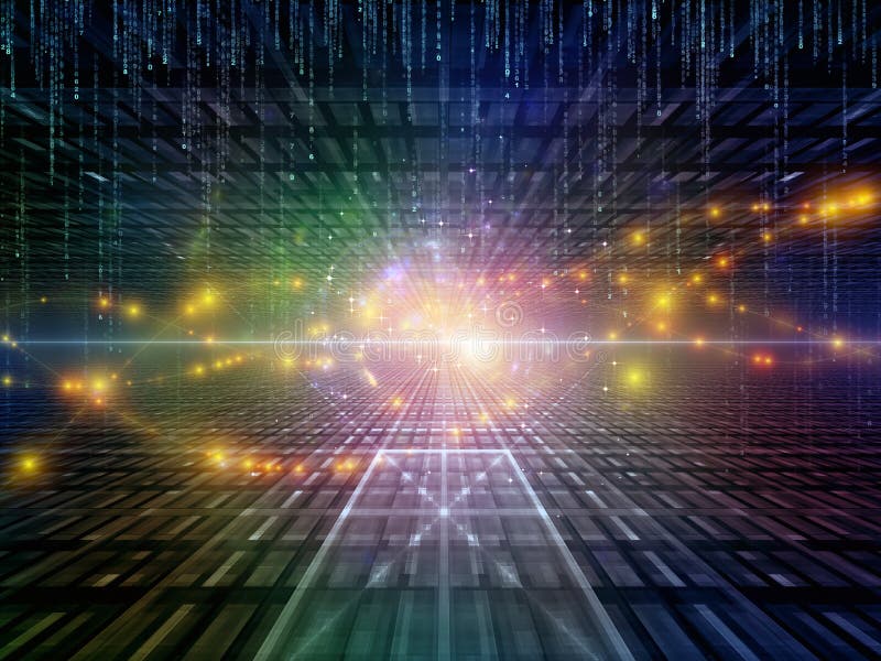 Light of Virtual Space stock illustration. Illustration of number ...