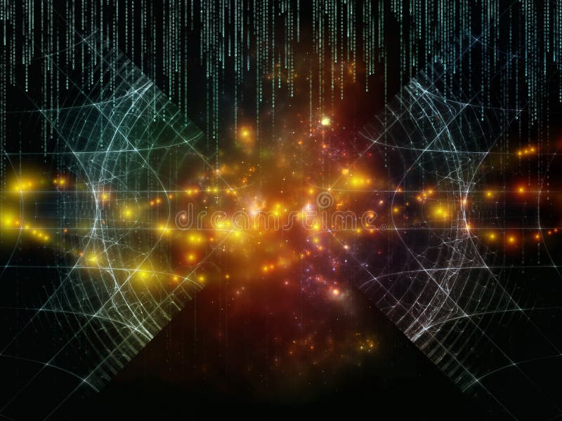 Light of Virtual Space stock illustration. Illustration of fractal ...