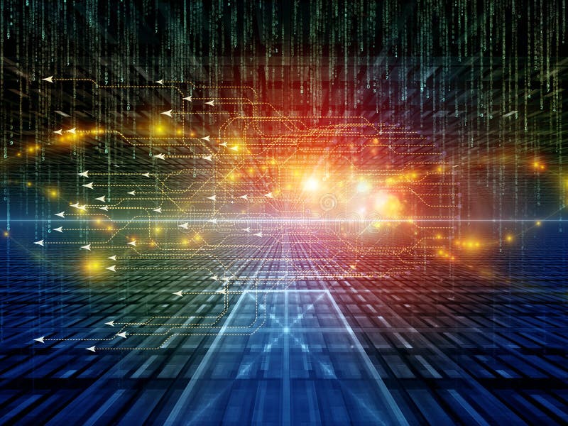 Light of Virtual Space stock illustration. Illustration of geometry ...