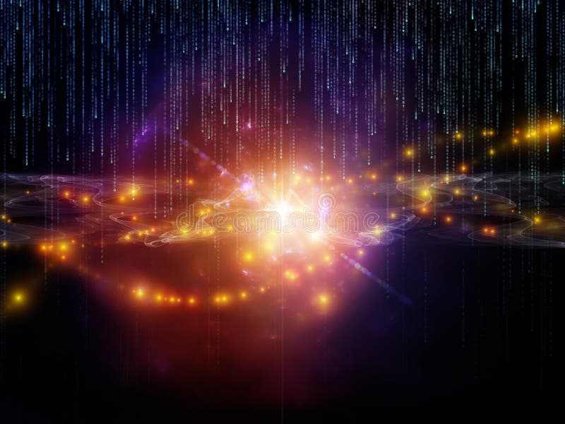 Light of Virtual Space stock illustration. Illustration of grid - 195439562