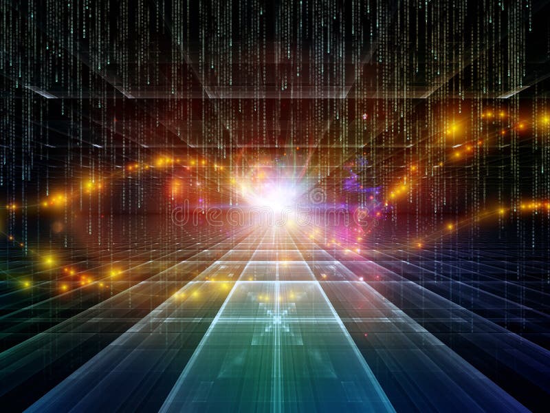 Light of Virtual Space stock illustration. Illustration of reality ...