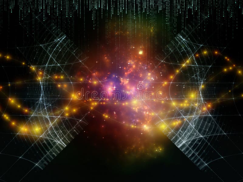 Virtual Space Backdrop stock illustration. Illustration of angular ...