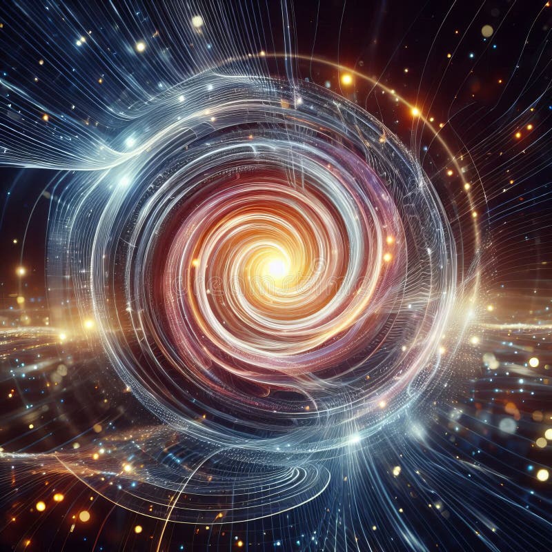 Light Vortex a Swirling Vortex of Holographic Light Representing Stock ...