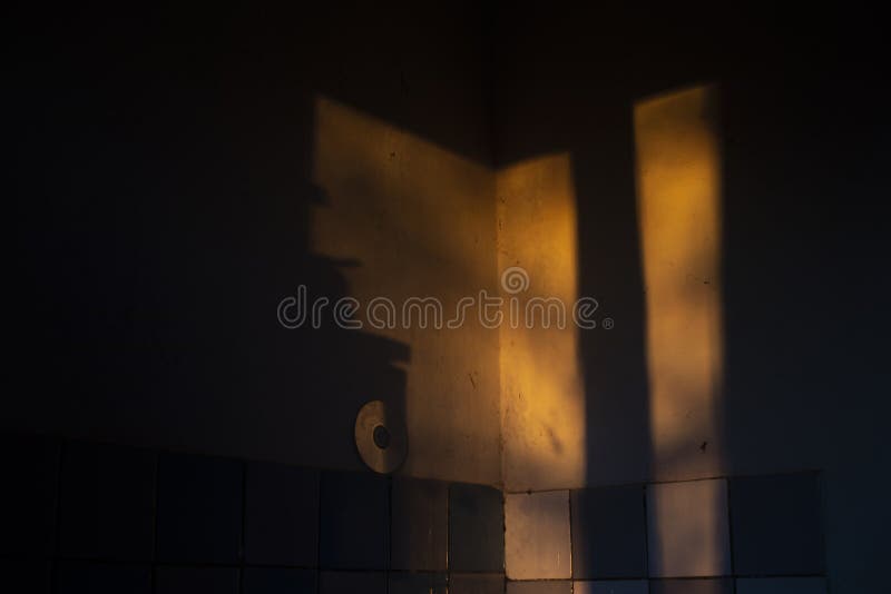 Light on Wall in Morning. Dawn in Interior Stock Image - Image of ...