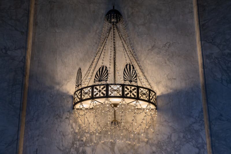 Light on the Wall at the Palace on the Dam at Amsterdam the Netherlands ...