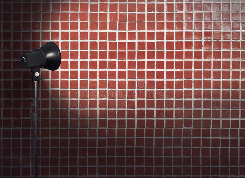 Light on wall stock photo. Image of mosaic, retro, reflector - 172393464