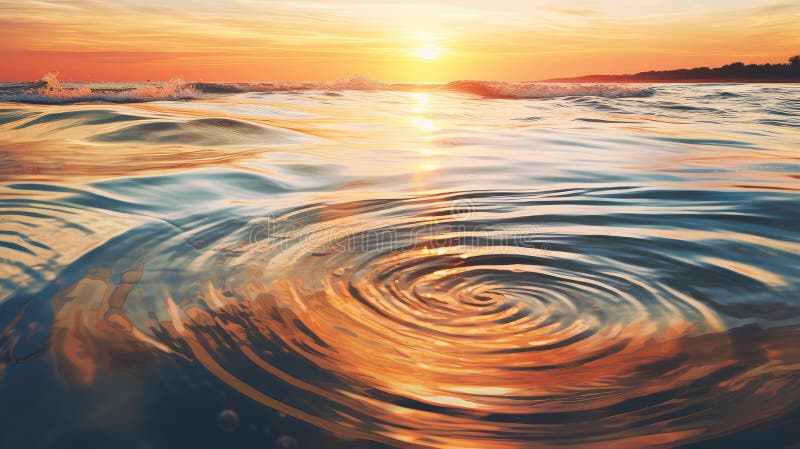 Light water circles stock illustration. Illustration of shore - 339982463