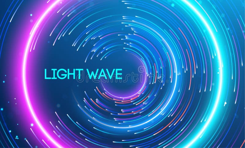 Light Wave Represented by a Circular Motion of Radiant, Colorful ...