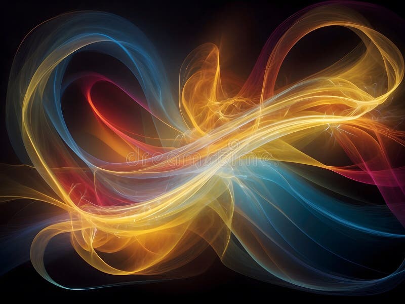 Light Waves Abstract Wallpaper Stock Illustration - Illustration of ...