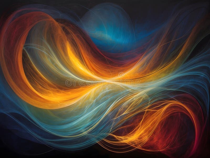 Light Waves Abstract Wallpaper Stock Illustration - Illustration of ...