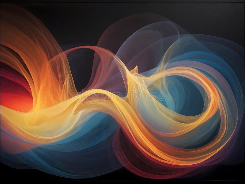 Light Waves Abstract Wallpaper Stock Illustration - Illustration of ...