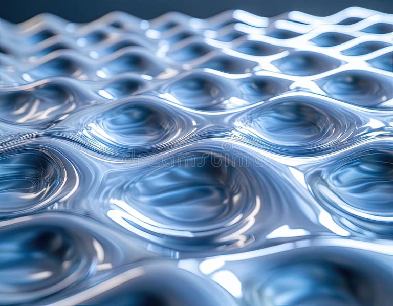 Light Waves Bounce Off a Surface, Forming Repeating Geometric Patterns ...