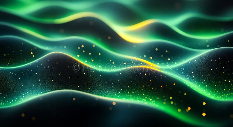 Light Waves Ripple through Dark Space Stock Photo - Image of night ...