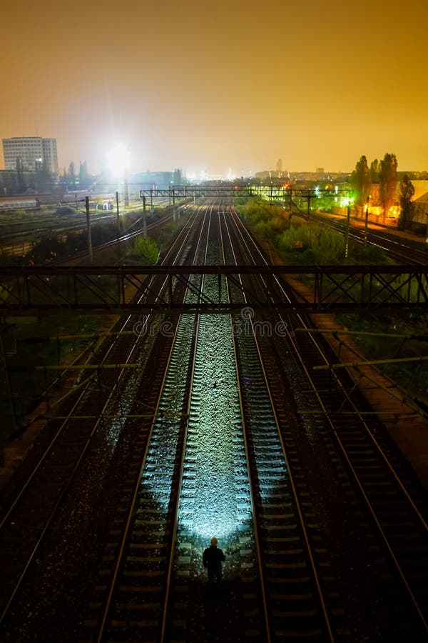 Light the way stock image. Image of light, trainrails - 90005621