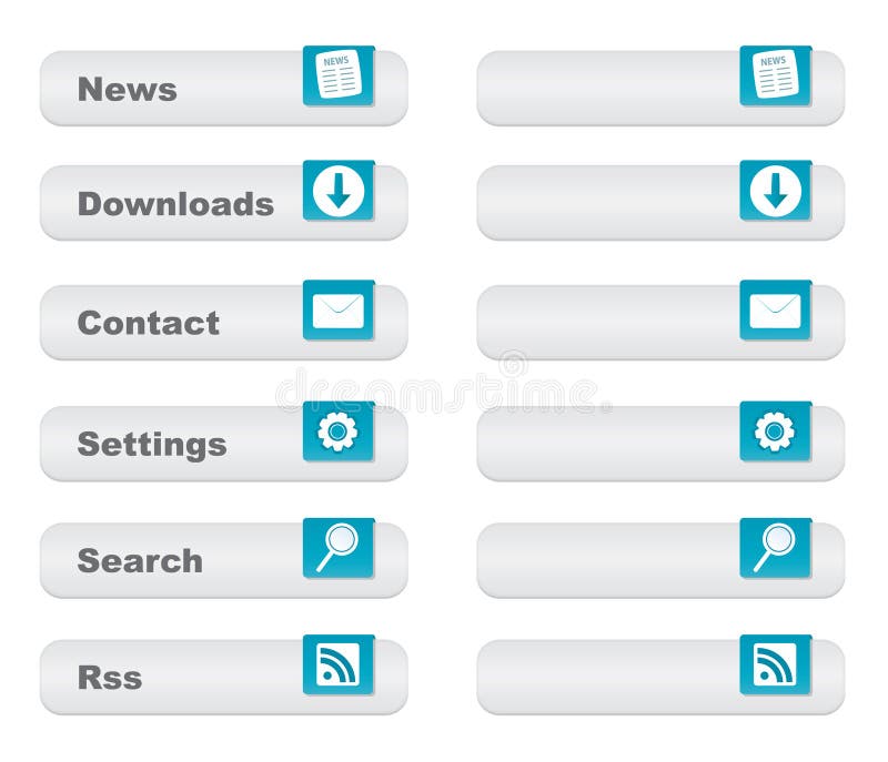 Web Design Elements, Buttons, Icons. Templates for Website Stock Vector ...