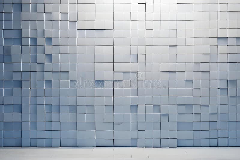 Light White-Blue Blocks Wall Background Stock Illustration ...