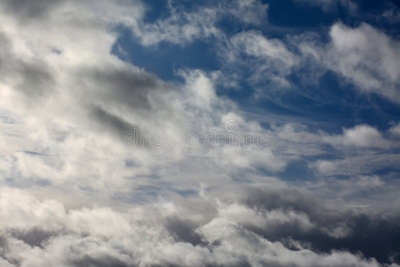 Light White Clouds in the Blue Sky. Stock Image - Image of blue, white ...