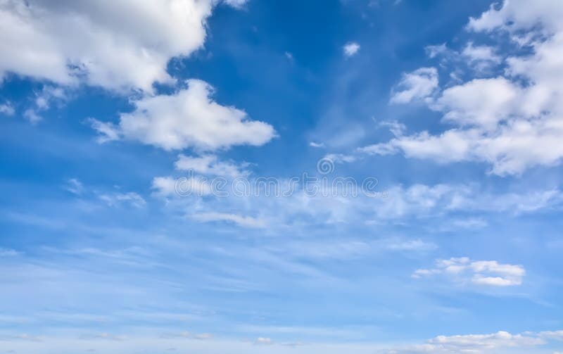 Light White Clouds in the Blue Sky. Stock Photo - Image of space ...