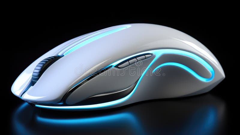 Light white computer mouse stock illustration. Illustration of ...