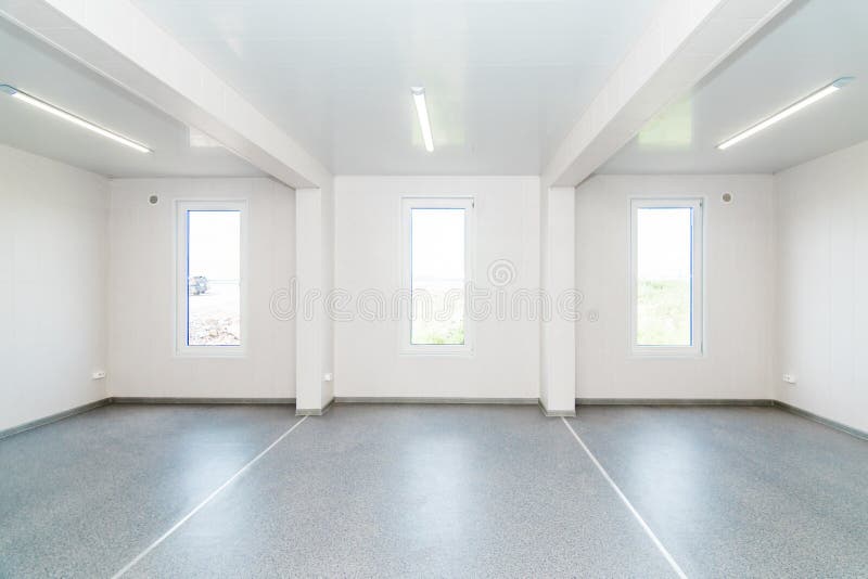 Light White Empty Office Room with Bright Lighting Stock Photo - Image ...