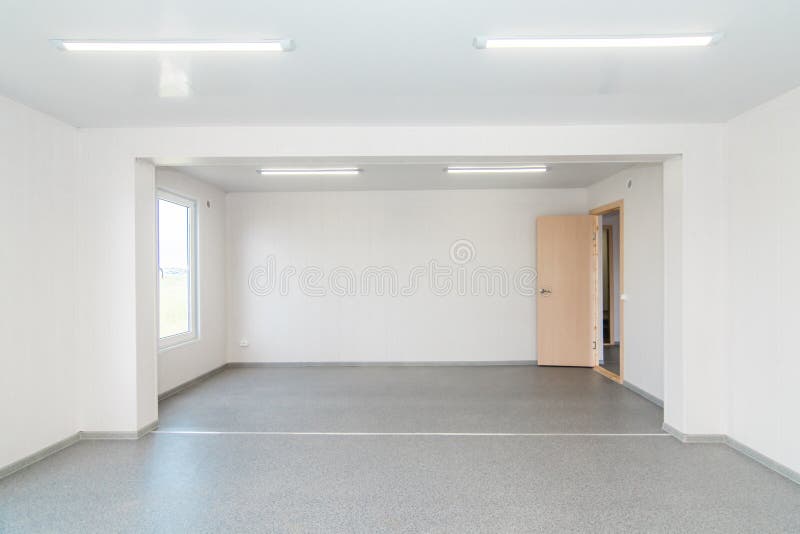 Light White Empty Office Room with Bright Lighting Stock Photo - Image ...