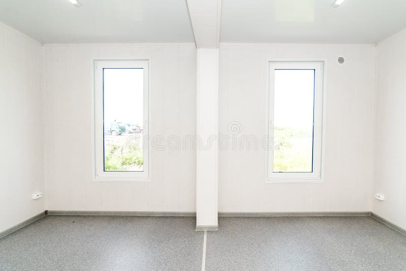 Light White Empty Office Room with Bright Lighting Stock Image - Image ...
