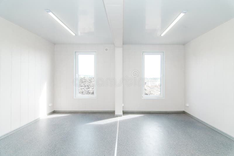 Light White Empty Office Room with Bright Lighting Stock Photo - Image ...