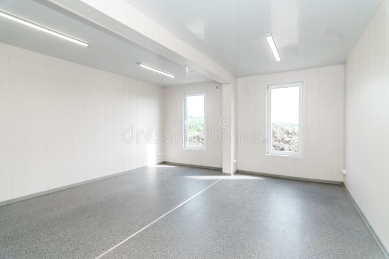 Light White Empty Office Room with Bright Lighting Stock Image - Image ...