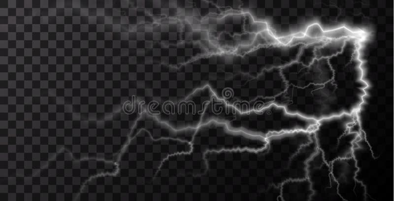 Light White Isolated Vector Lightning Png. Magic Light Abstract Lines ...