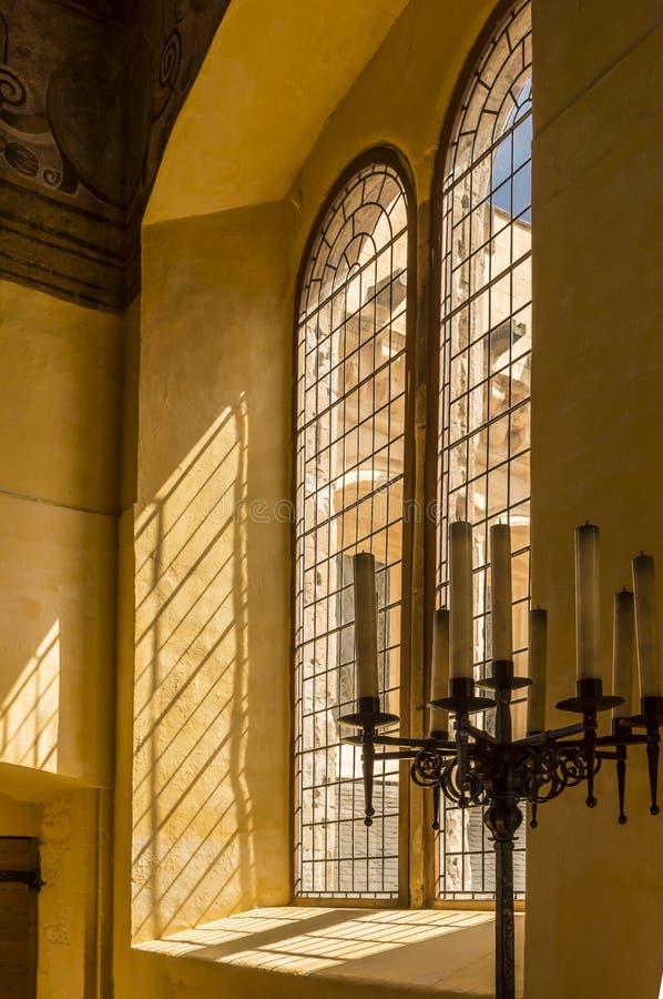 Light through Window Bars in Medieval Castle Stock Image - Image of ...