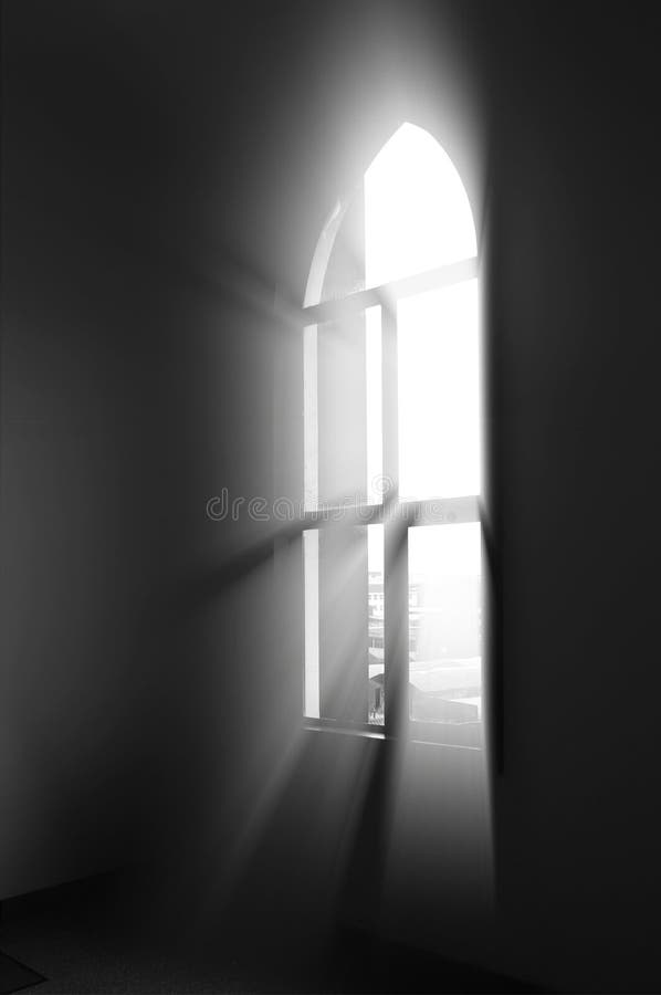 Black Room, Mysterious Window Light Stock Photo - Image of bizarre ...