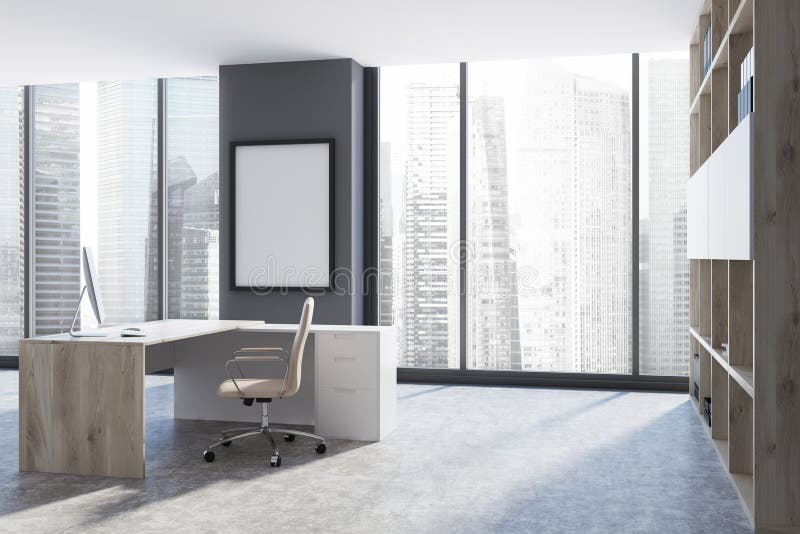 Light Wood Bedroom With Bright Wooden Details. Corner View Stock ...