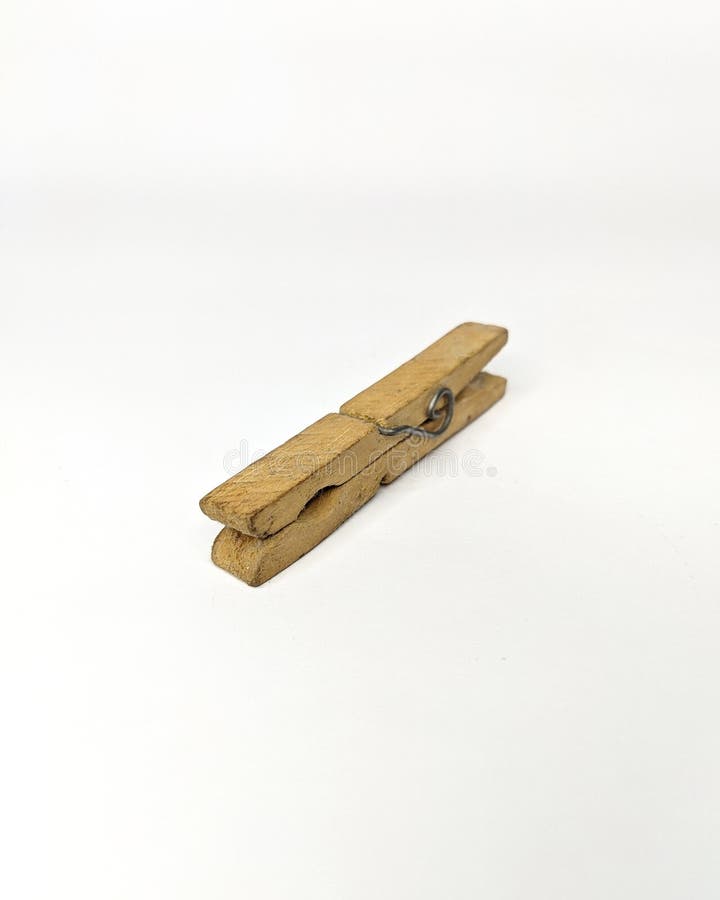 Light Wooden Clothespin Standing Balanced Stock Image - Image of ...