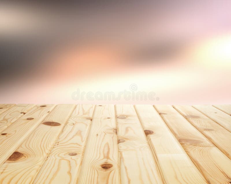Light Wooden Table Background for the Product Stock Image - Image of ...