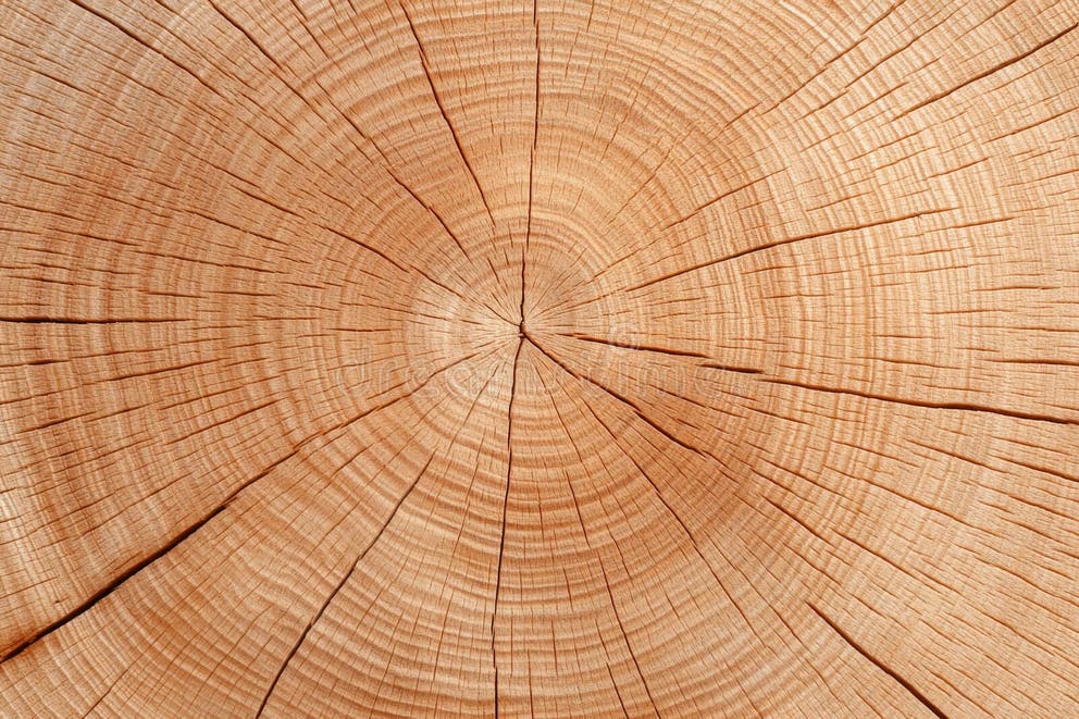 Light Wooden Tree Rings Texture Close-up. Stock Illustration ...