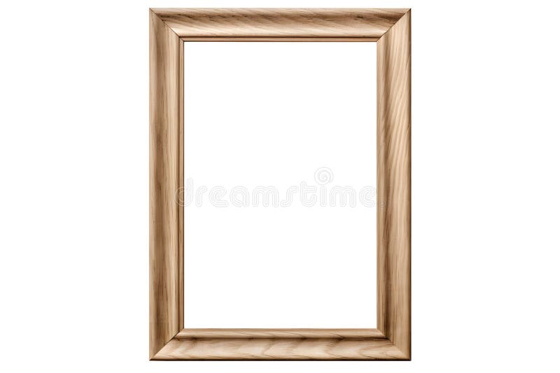 Brown Wooden Vertical Frame Isolated Transparent Background Stock ...
