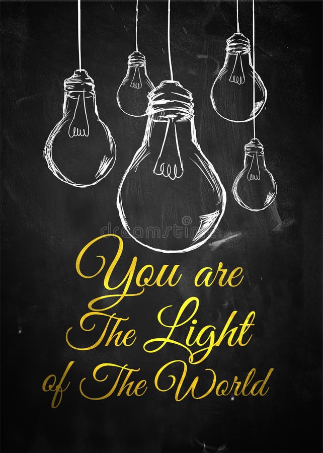 Light of the World Bulb Sketch Background Stock Illustration ...
