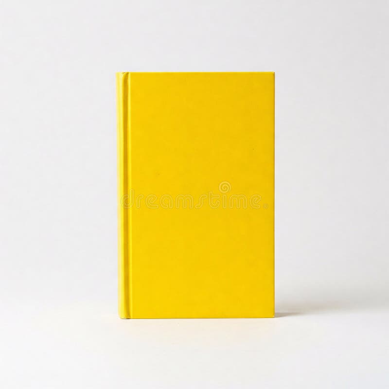 Light Yellow Book on White Background 3d Rendering Computer Digital ...