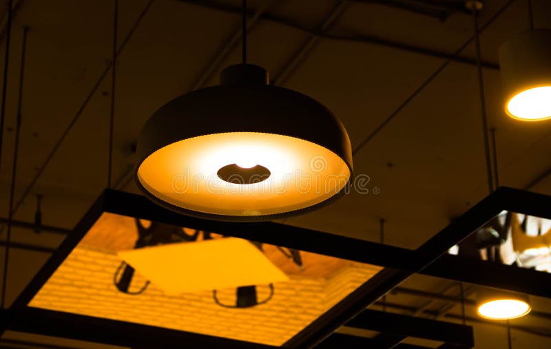 Light from Yellow Bulb Lamp Stock Image - Image of bulbs, energy: 146310101