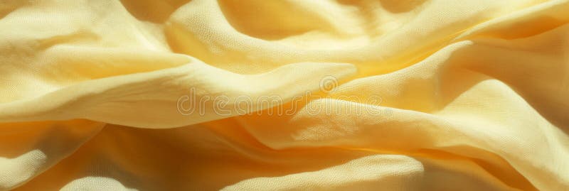 Light Yellow Cotton Fabric Featuring Muslin Weave with a Soft, Airy ...