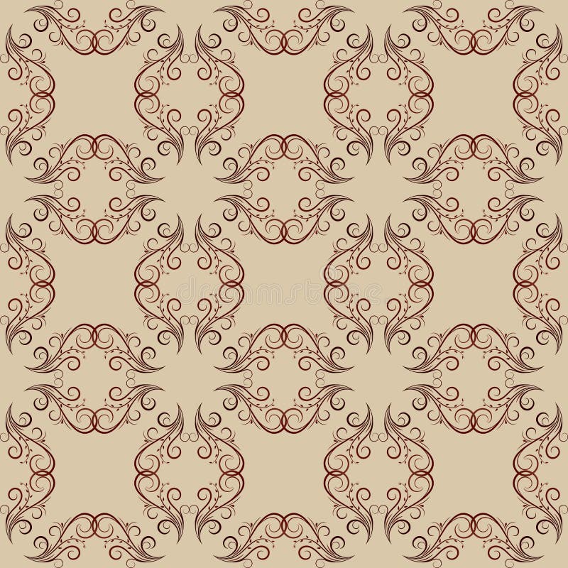 Light Yellow Floral Vector Seamless in the Editable Background with Red ...