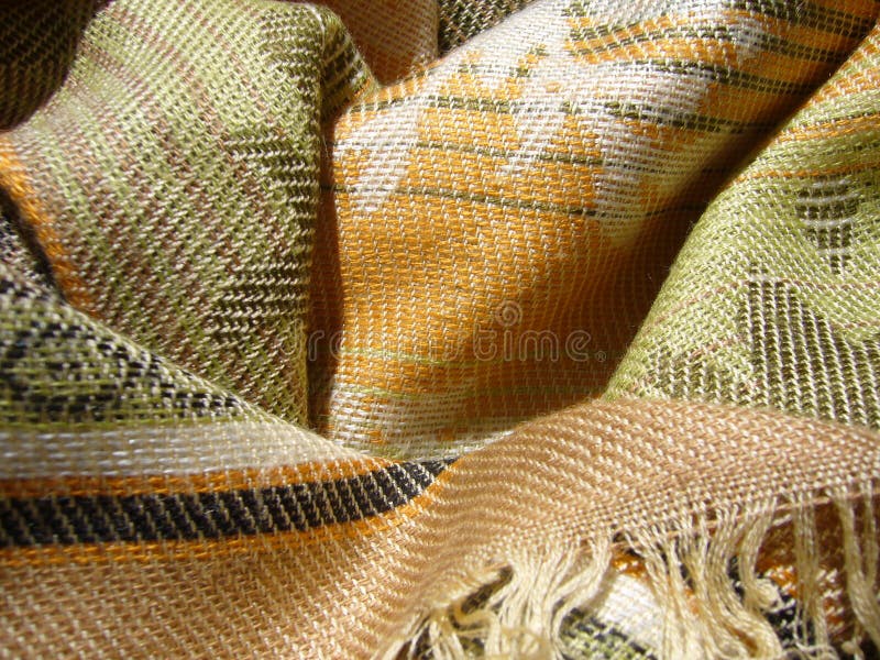 Light Yellow Jacquard Fabric. Textile Background. Stock Image - Image ...