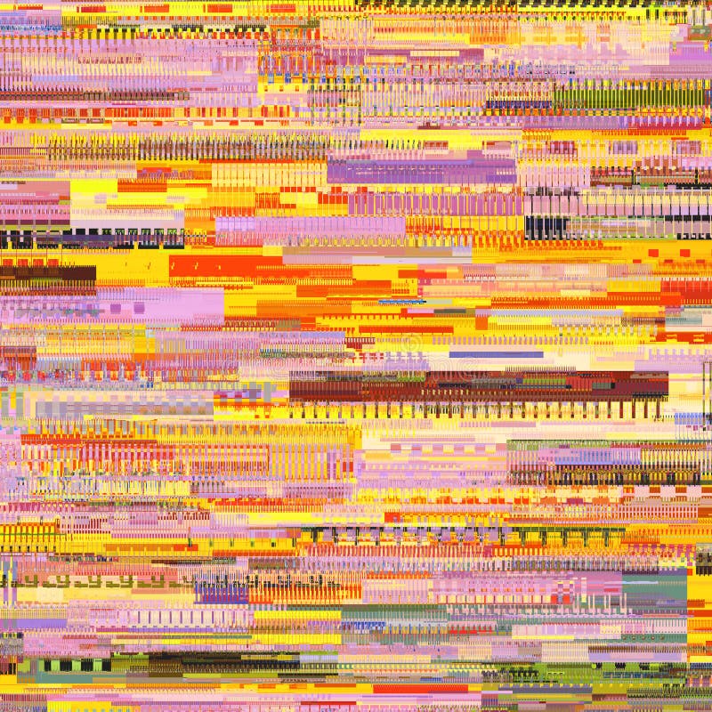 Light Yellow and Orange Glitch Unique Design Abstract Digital Pixel ...