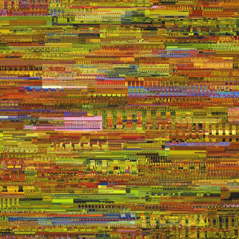 Light Yellow and Orange Glitch Unique Design Abstract Digital Pixel ...