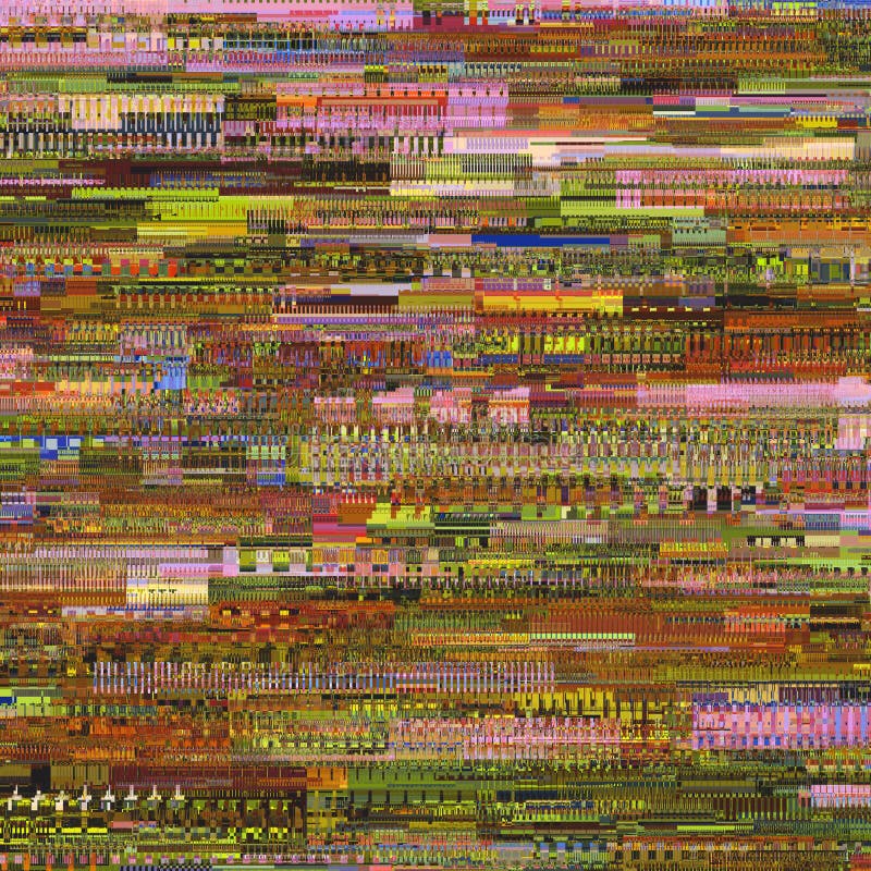 Light Yellow and Orange Glitch Unique Design Abstract Digital Pixel ...