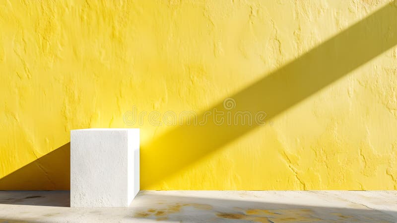 Light Yellow Plaster Wall with Shadows of Sunlight. Elegant Background ...