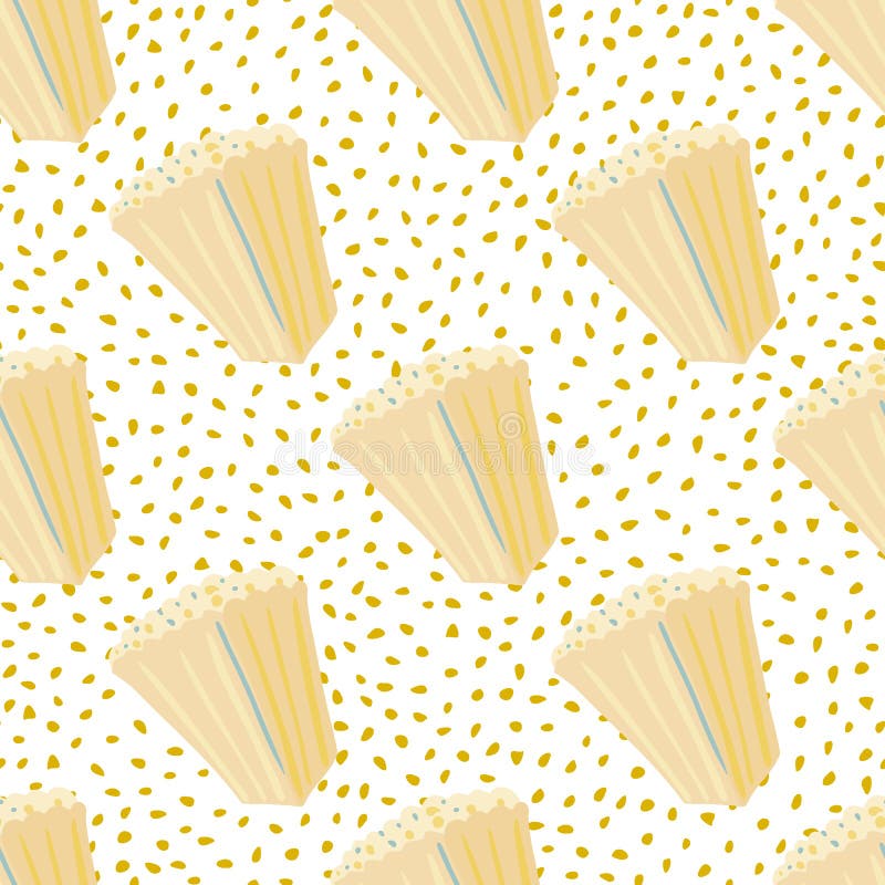 Popcorn Seamless Tile Background Stock Illustrations – 245 Popcorn ...